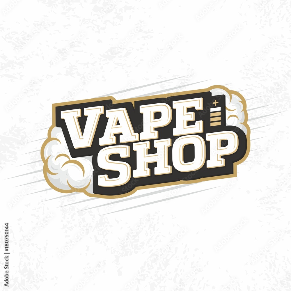 Modern vector professional logo emblem vape shop Stock Vector | Adobe Stock