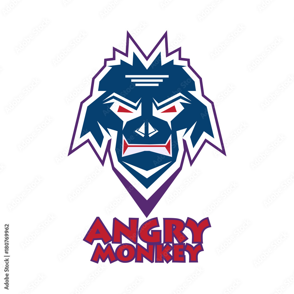 angry monkey vector illustration Stock Vector | Adobe Stock
