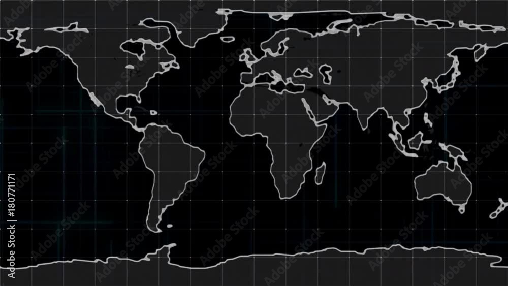 Global GPS data detect earth map, Radar GPS navigation interface, World ...