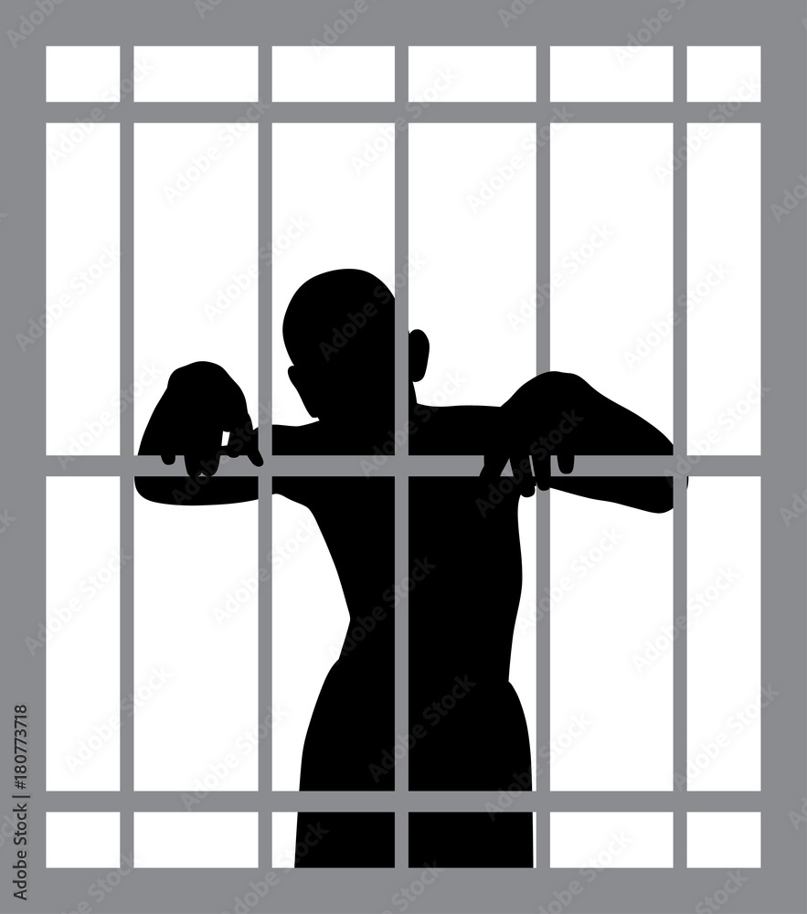 man-in-jail-stock-vektorgrafik-adobe-stock