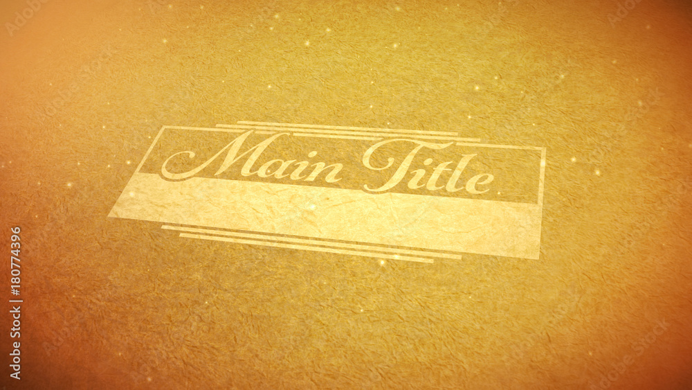Yellowed Paper Title with Particles Stock Template | Adobe Stock