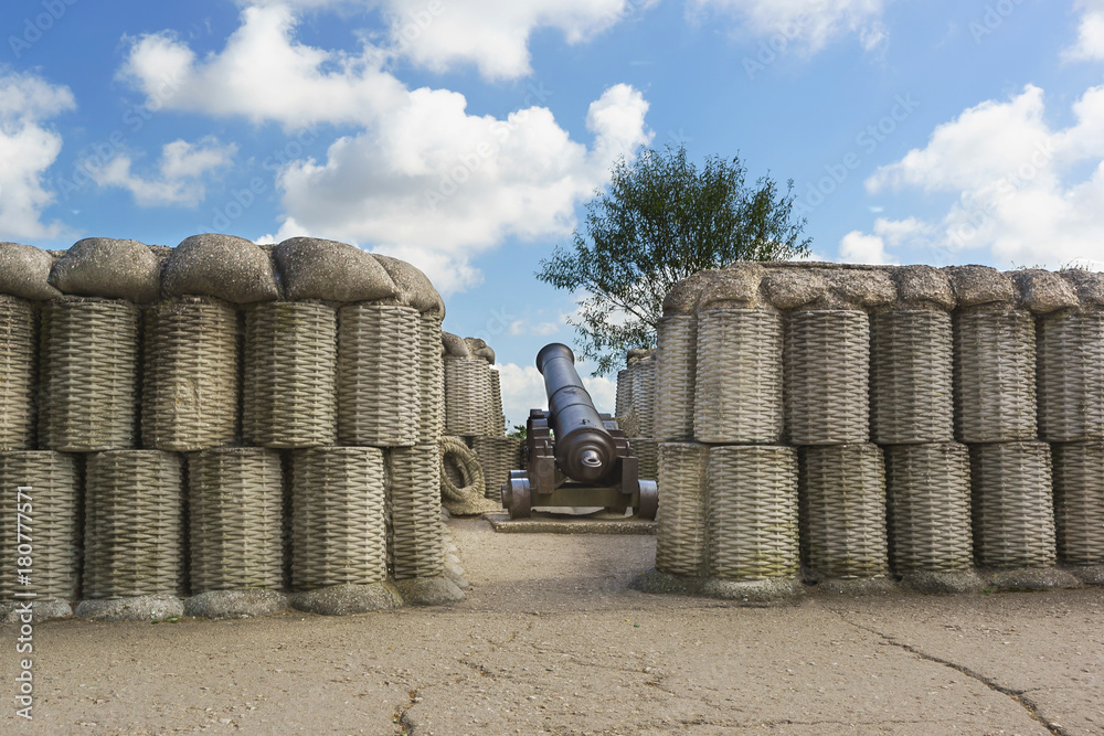 The reconstruction of the military positions of one of the battery of ...