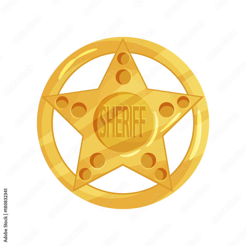 Police Star Badge Vector