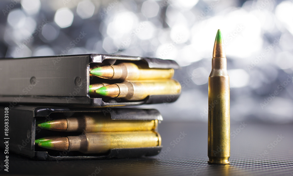 Bright AR-15 ammo Stock Photo | Adobe Stock