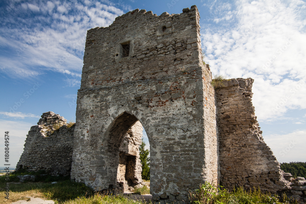 Famous Ukrainian landmark: scenic summer view of the ruins of ancient ...