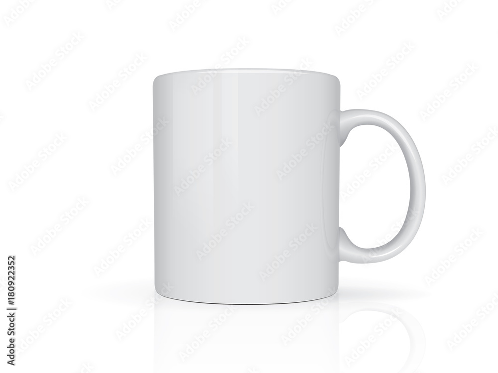 Realistic mug mock up vector template Easy to change colors Stock ...