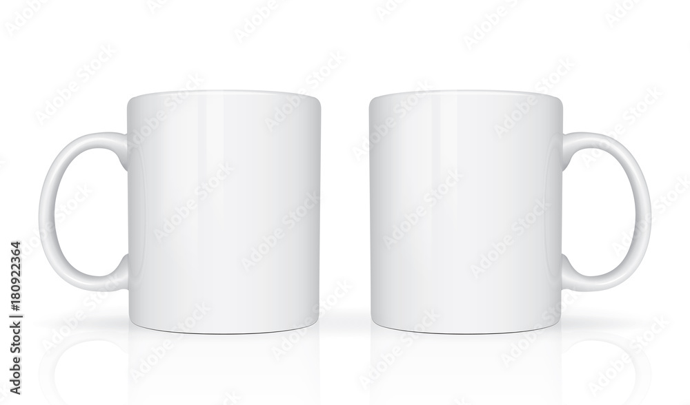 Realistic mug mock up vector template Easy to change colors Stock ...