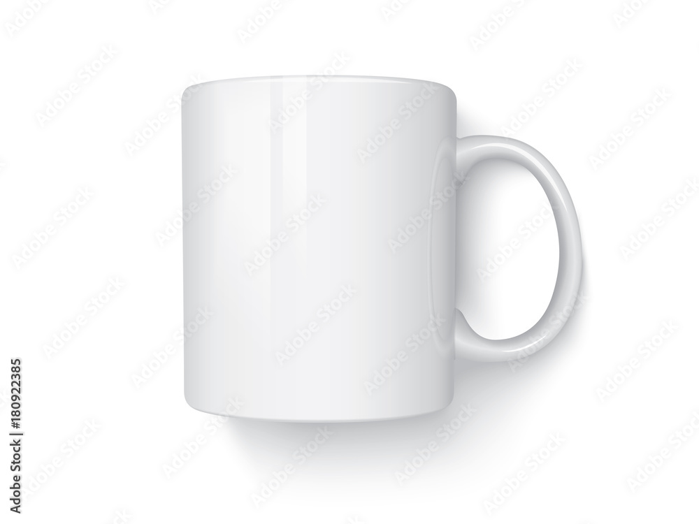 Realistic mug mock up vector template Easy to change colors Stock ...