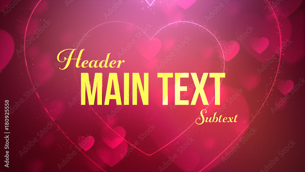 Heart Line Title Stock Template | Adobe Stock