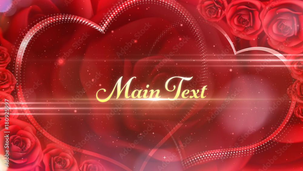 Hearts & Roses Title Stock Template | Adobe Stock