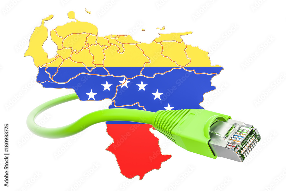 Internet connection in Venezuela concept. 3D rendering ilustración de ...