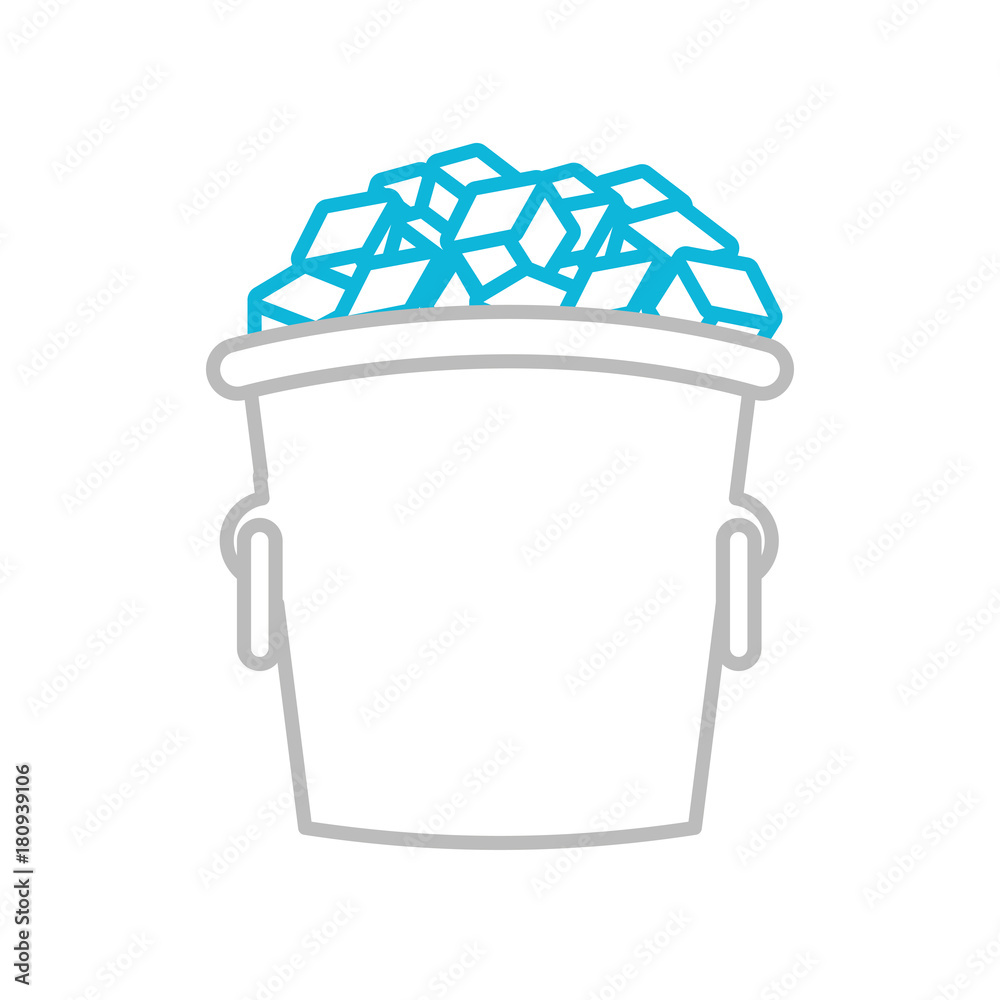 ice bucket icon over white background vector illustration Stock Vector ...