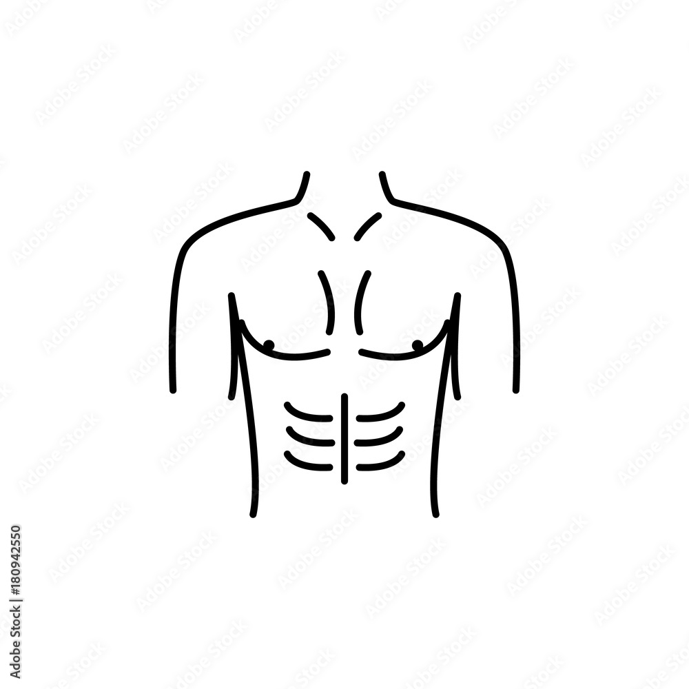male breasts icon. Body part element. Premium quality graphic design ...