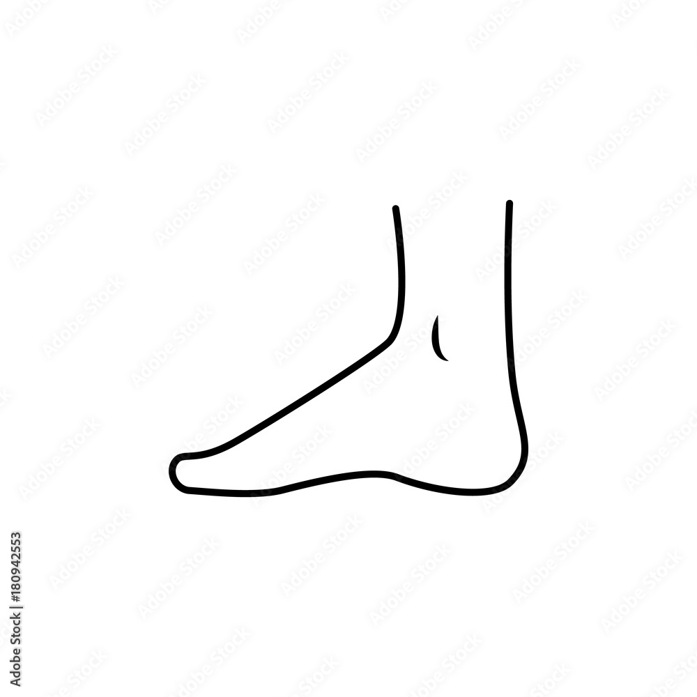 Vecteur Stock Foot, foot standing icon. Body part element. Premium ...
