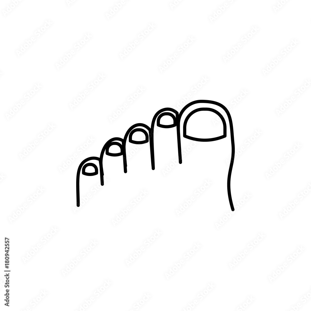 toes foot icon. Body part element. Premium quality graphic design ...