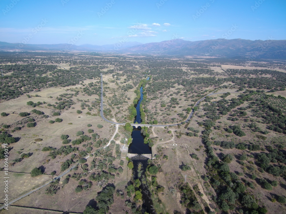 Caparra desde el aire. Yacimiento ciudad romana en la provincia de ...