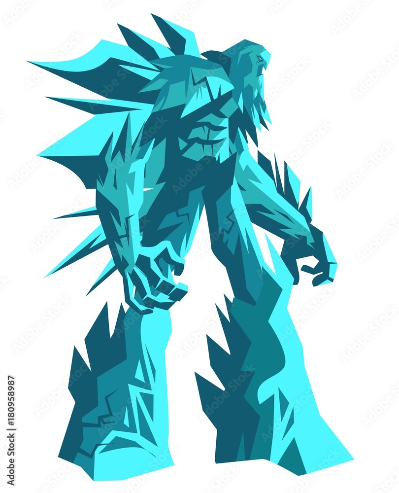 Vettoriale Stock ice titan golem creature | Adobe Stock