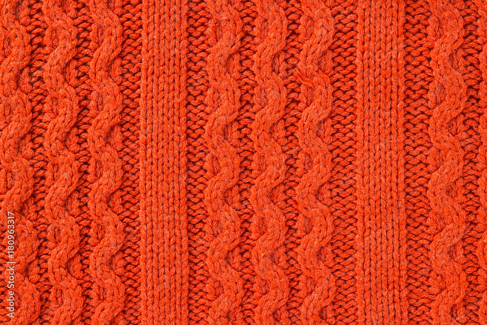 Knitted background. Knitting Pattern. A sample of knitting from wool ...