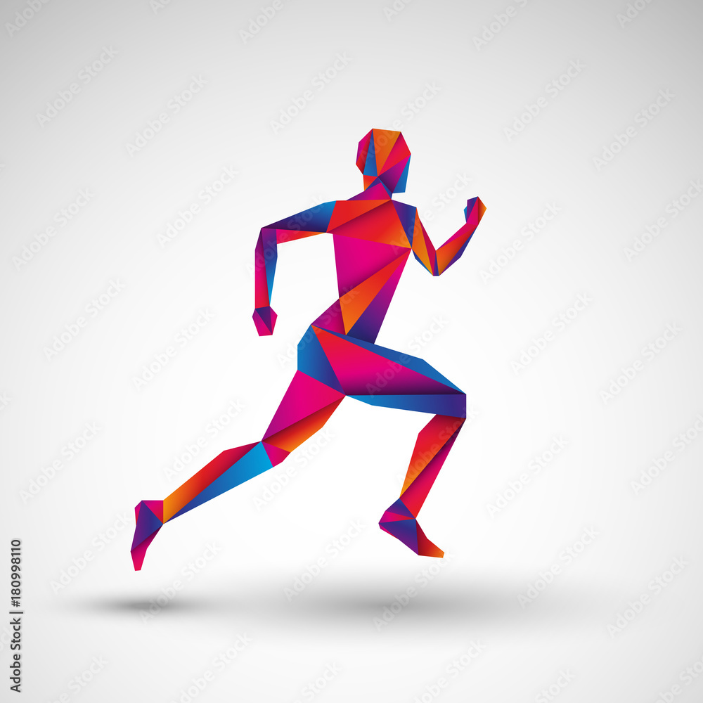 biegacz wektor Stock Vector | Adobe Stock
