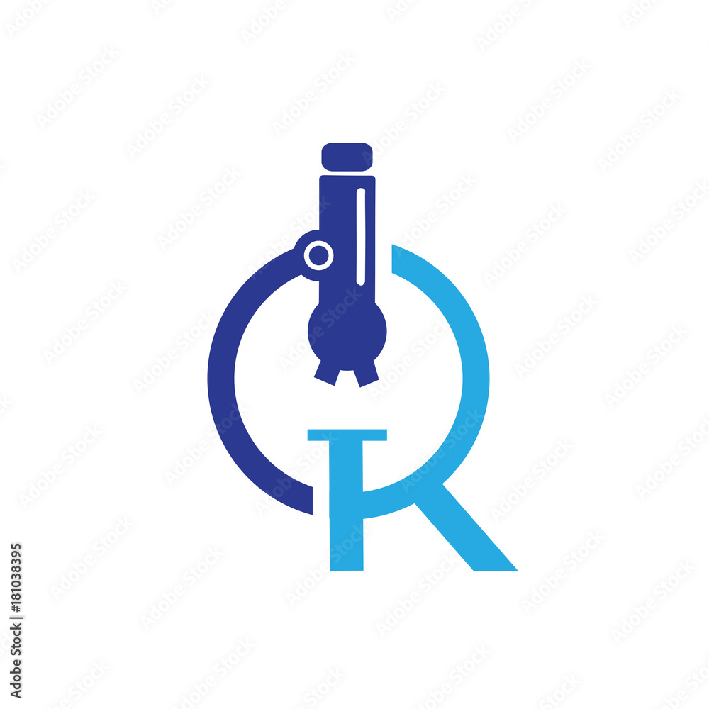 Microscope letter logo Stock Vector | Adobe Stock