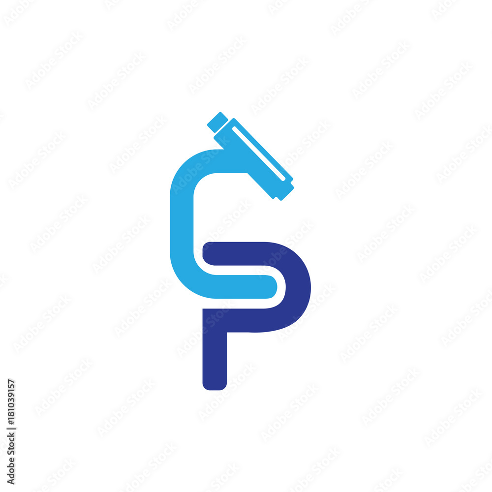 Microscope letter logo Stock Vector | Adobe Stock