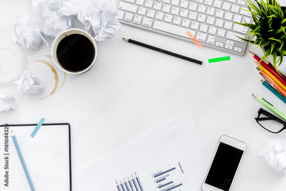 Scattered Papers On Desk