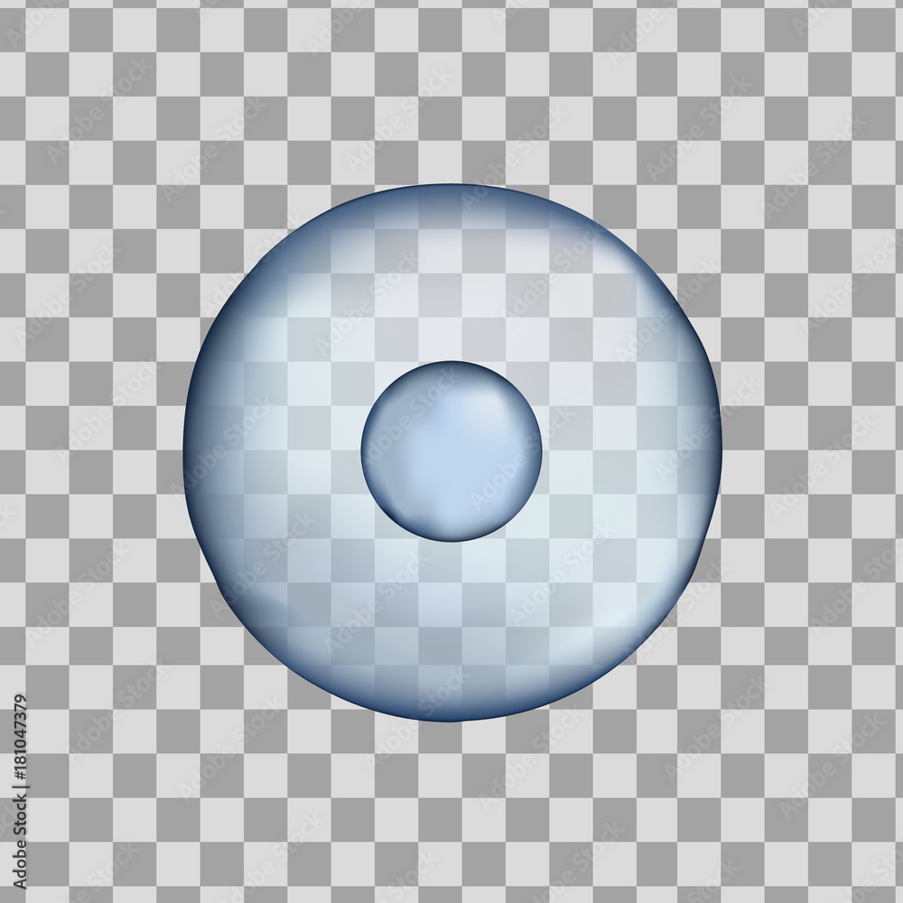 3d Isolated human blue cell. Realistic vector illustration. Template ...
