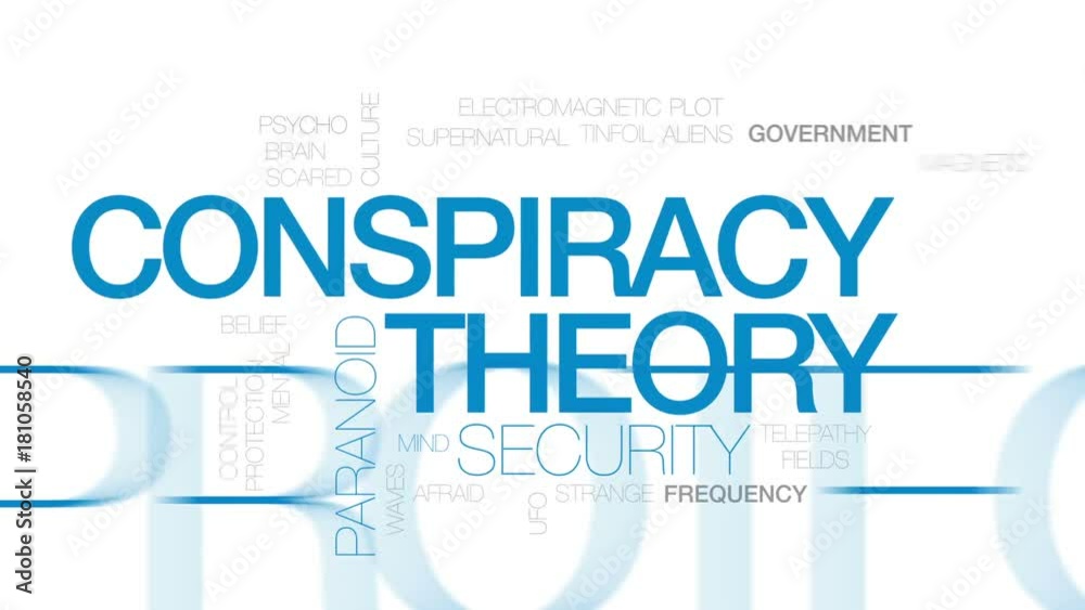 Vidéo Stock Conspiracy theory animated word cloud, text design ...