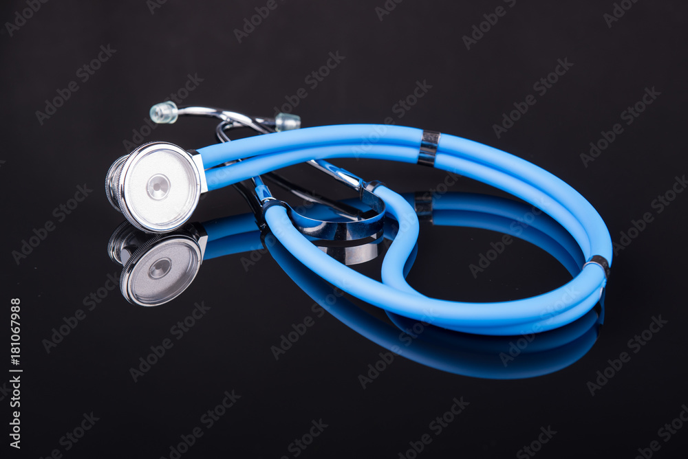 Blue stethoscope Stock Photo | Adobe Stock
