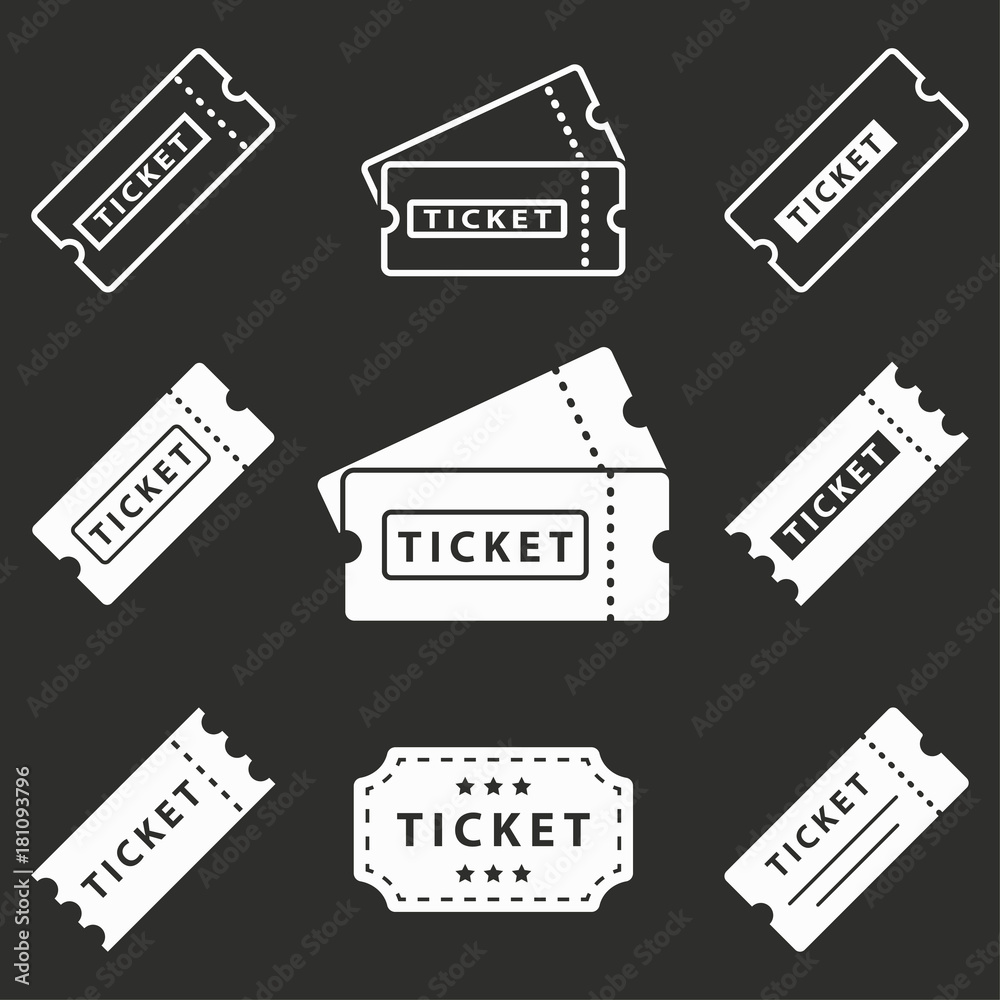 Ticket - vector icon. Stock Vector | Adobe Stock