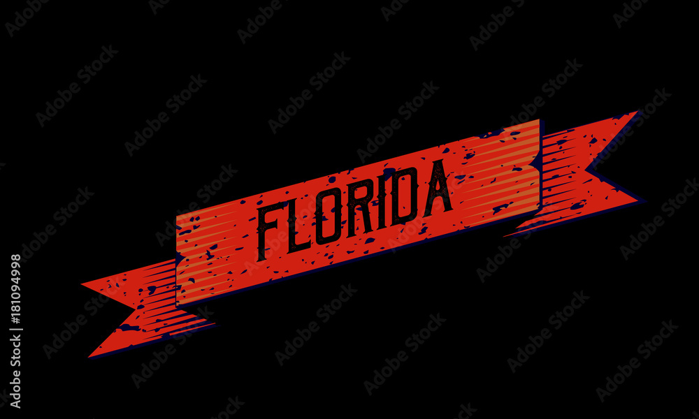"Florida" Old Fashioned Ribbon Banner Stock Illustration | Adobe Stock