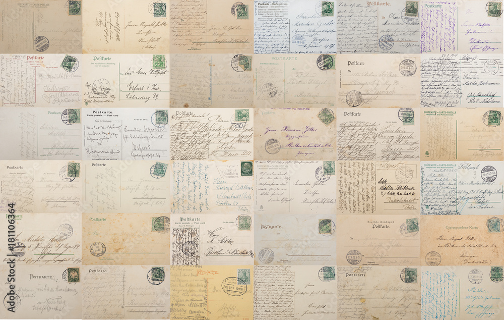 alte antike postkarten von 1900-1920 Stock Photo | Adobe Stock