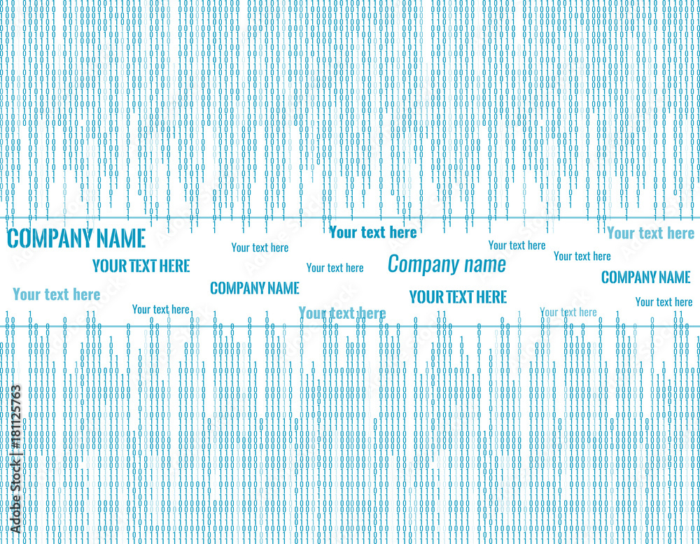 Digital binary data and streaming binary code background. Matrix ...