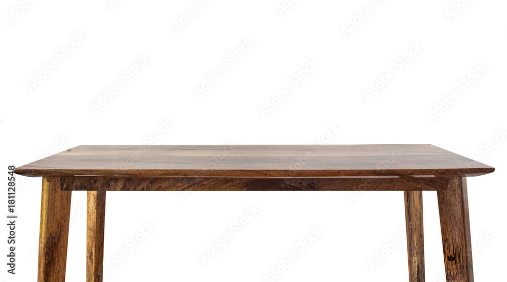 Table on white background. Stock Photo | Adobe Stock