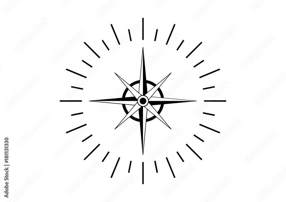 Classic Circle Compass Navigation Travel Logo Symbol Stock Vector ...