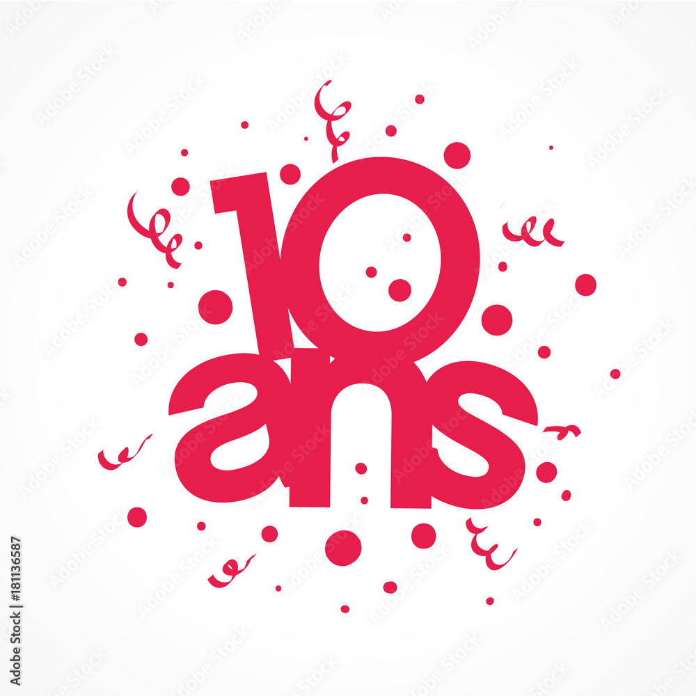 10 ans Stock Vector | Adobe Stock