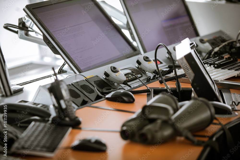 Flight control equipment Stock Photo | Adobe Stock