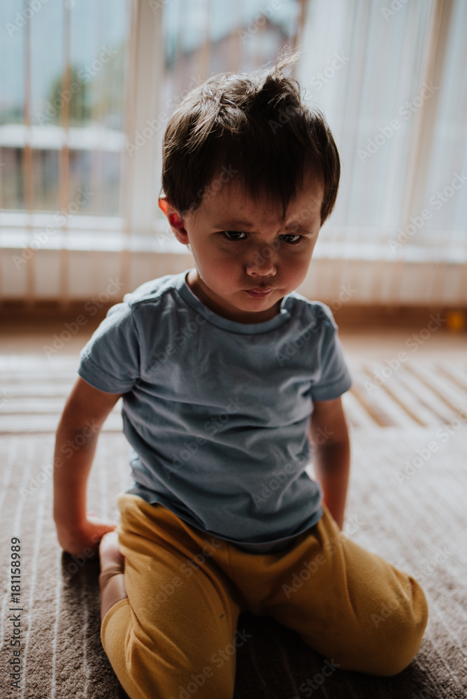 angry child face expression Stock Photo | Adobe Stock
