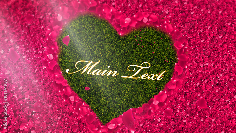 Falling Rose Petals Title Stock Template | Adobe Stock