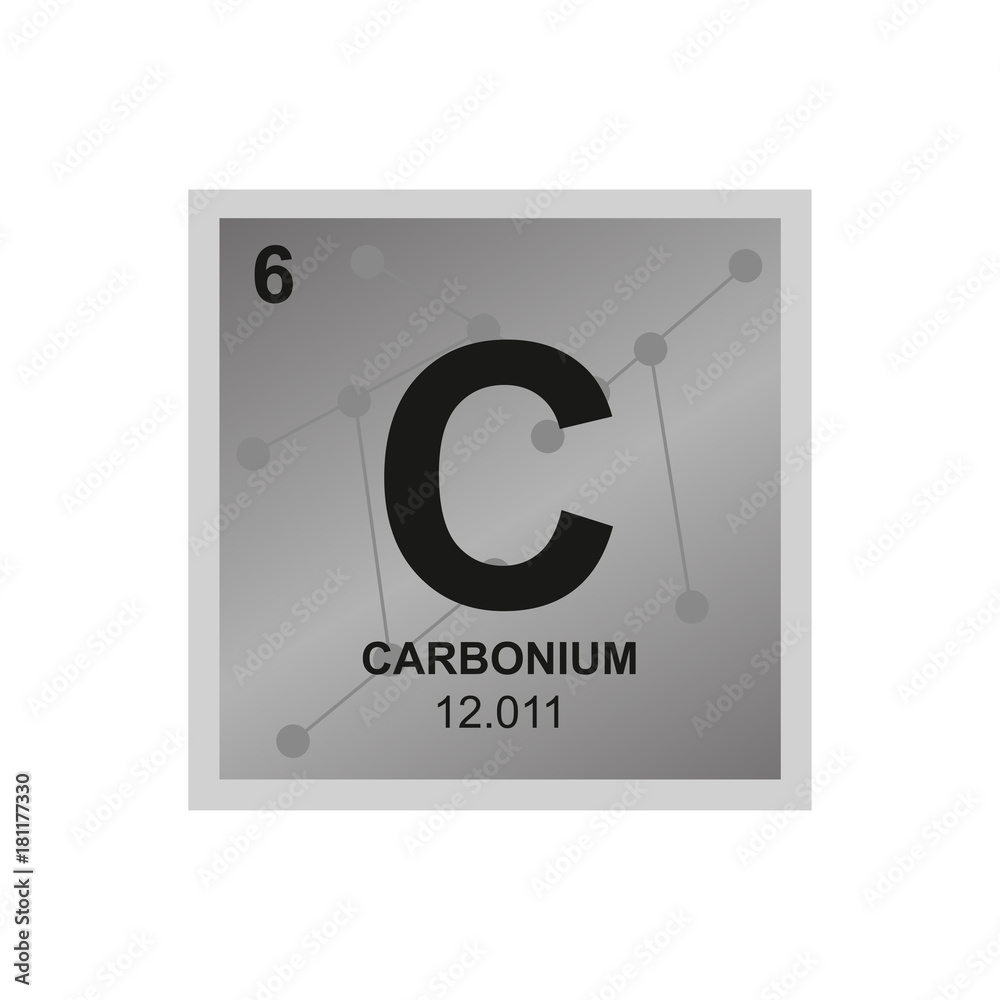 Vector symbol of Carbon from the Periodic Table of the elements on the ...