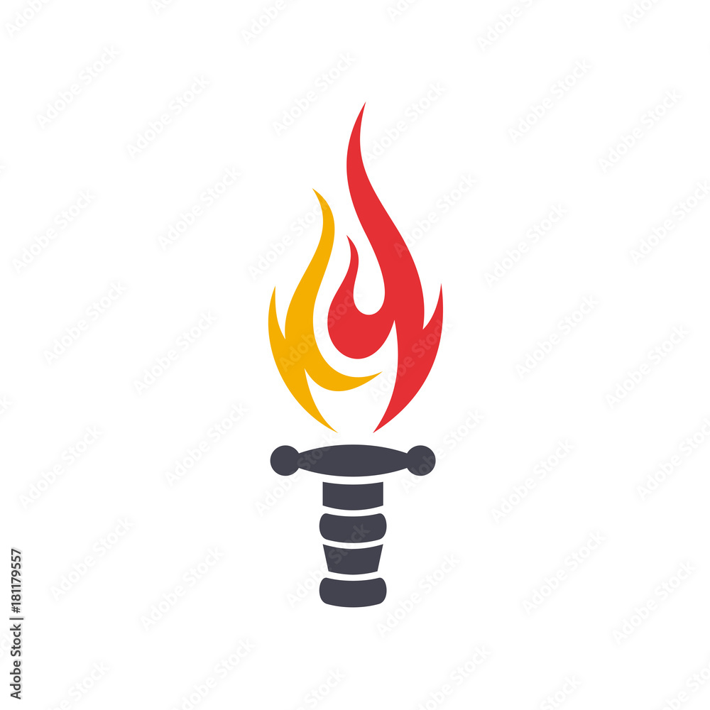 Fire Sword Stock Vector | Adobe Stock