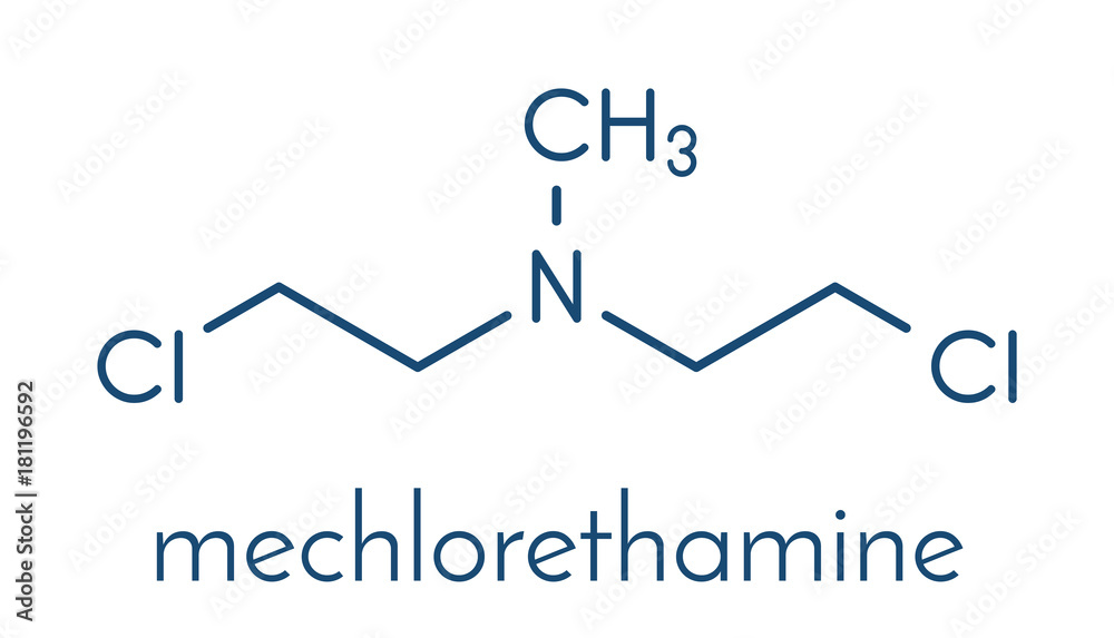 Chlormethine (mechlorethamine, mustine, HN2) cancer chemotherapy drug ...