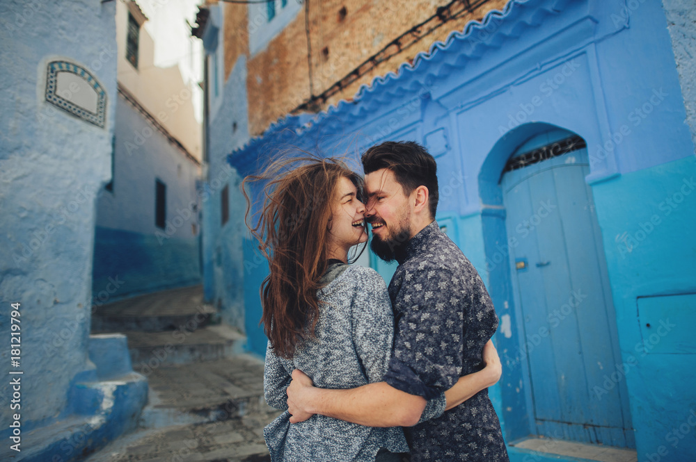 Loving couple in the Sahara Desert. Morocco. Stock Photo | Adobe Stock