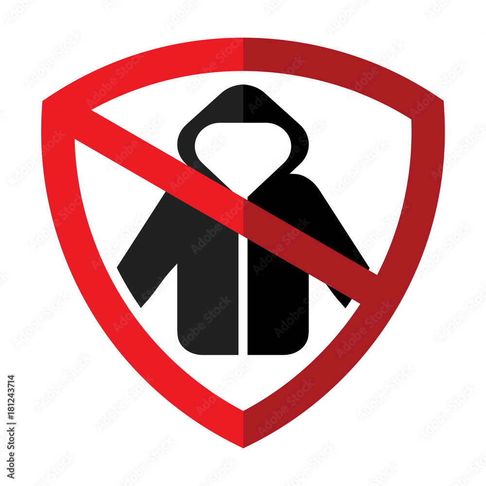 icon symbol protection and prohibition, prohibition of wearing a jacket ...