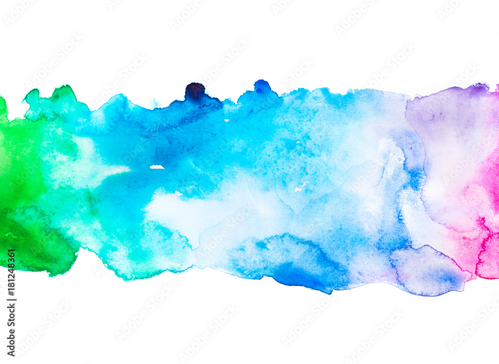 spectrum watercolor paint splash drop . multicolor illustration for ...
