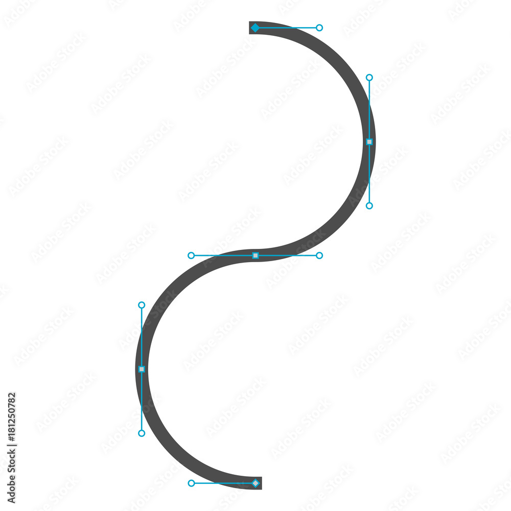 Bezier. Editing vector graphics images. Stock Vector | Adobe Stock