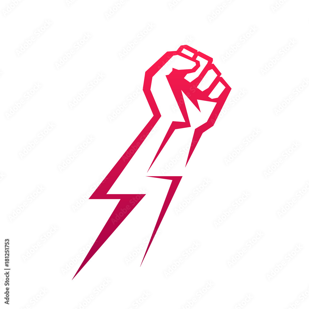 Fist male hand, proletarian protest symbol. Power sign Stock Vector ...