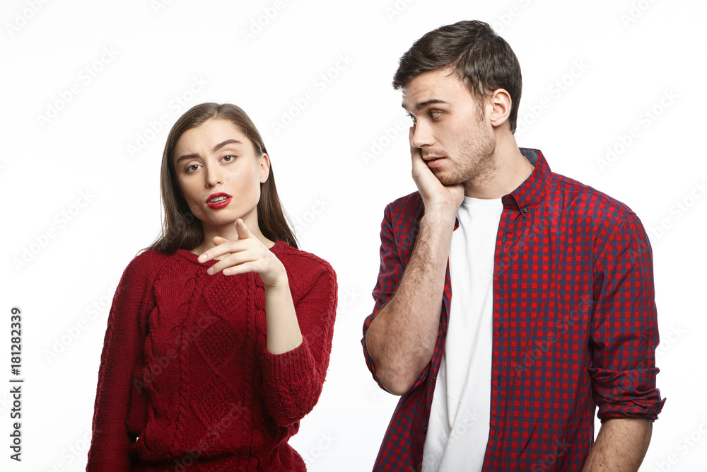 Human facial expressions, emotions, love and relationships. Elegant ...