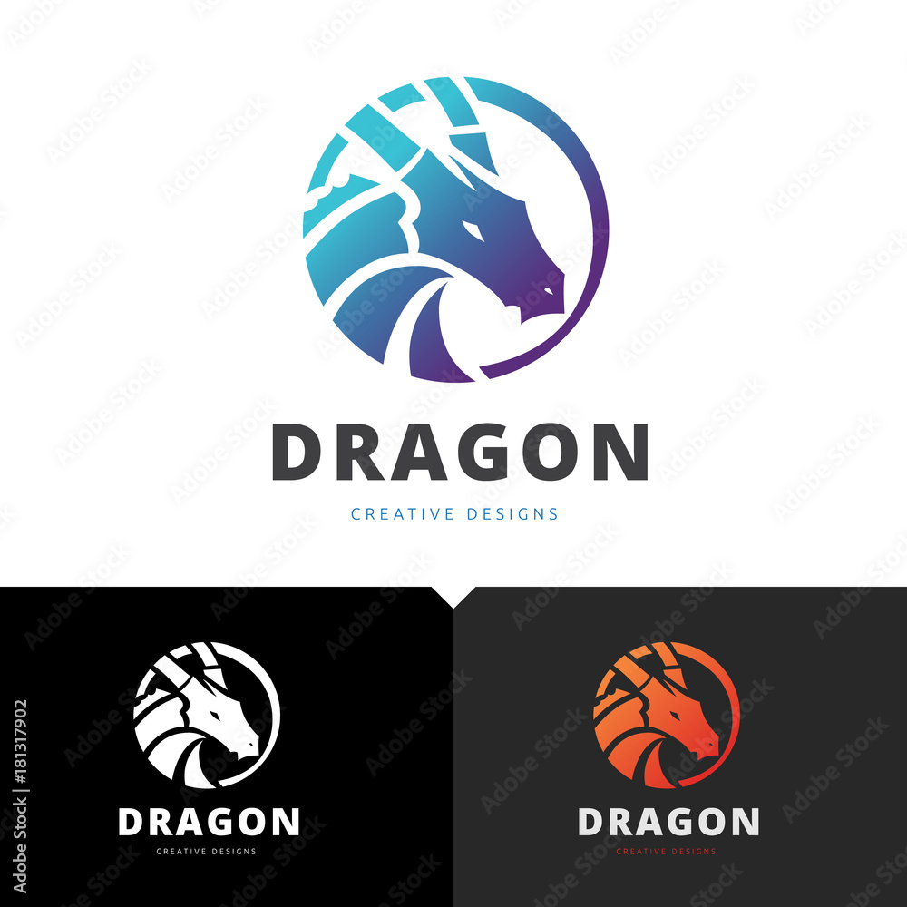 Dragon Logo Template. Stock Vector | Adobe Stock