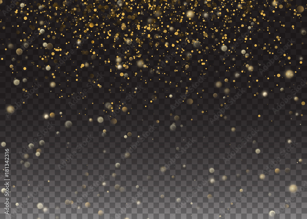 Glitter particles effect. Gold glittering Space star dust trail ...